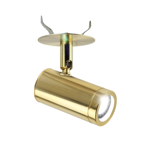 Luminária Spot Foco Para Gesso Direcionável Dourado Lixado Spotline ...