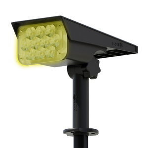 Luminária Spot Solar Espeto De Jardim Potente 12h Refletor Luz Verde ...