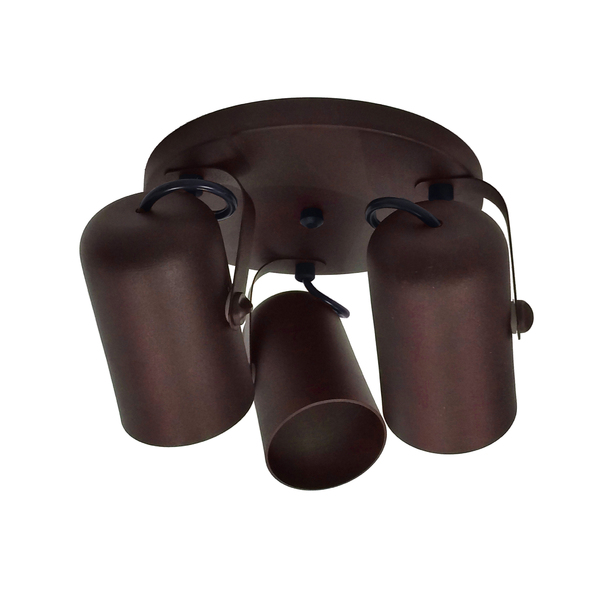 Luminária Teto 3 Spot Sobrepor Direcionáveis Marrom Sala | Leroy Merlin