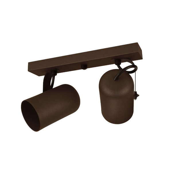 Luminária Teto Trilho 2 Spots Direcionáveis Luxo Marrom 1272 | Leroy Merlin