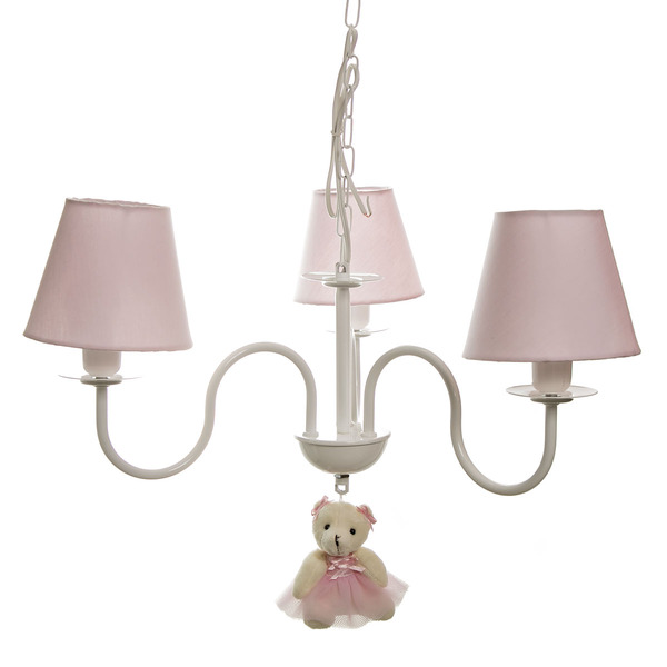 Lustre 3l Simples Com Ursinha Quarto Bebê Infantil | Leroy Merlin
