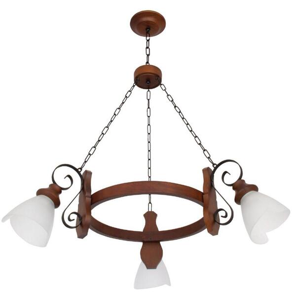 Lustre Country 943e Luminária Rústica 3 Lâmpadas Luminárias | Leroy Merlin