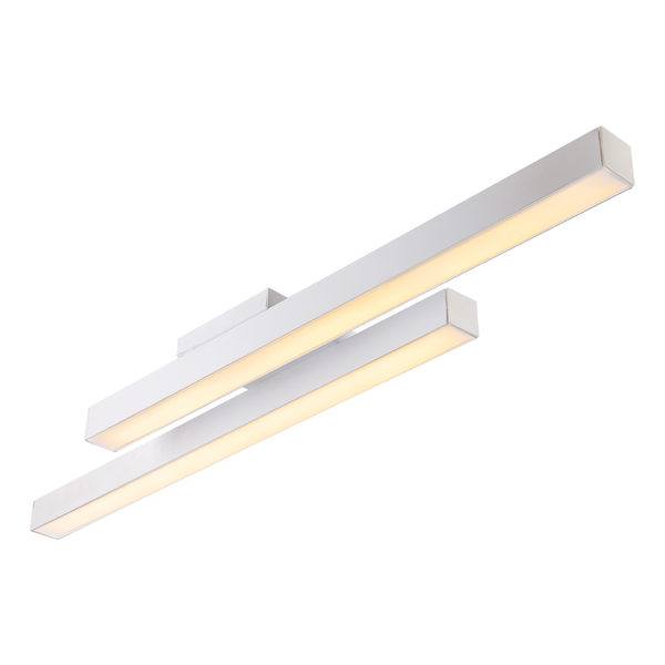 Lustre Led Linear Duplo Perfil Led Moderno Sala Cozinha Escritório 36w ...