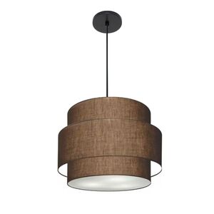 Lustre Para Sala De Jantar Vivare Md-4392 Cúpula Em Tecido 40cm - Café ...