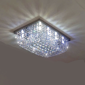 Lustre De Cristal Legítimo Retangular Para Sala De Jantar 80x25 Cm ...