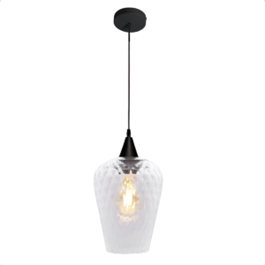 Lustre Pendente E27 Cone Vidro Transparente G 33cm 110/220v | Leroy Merlin