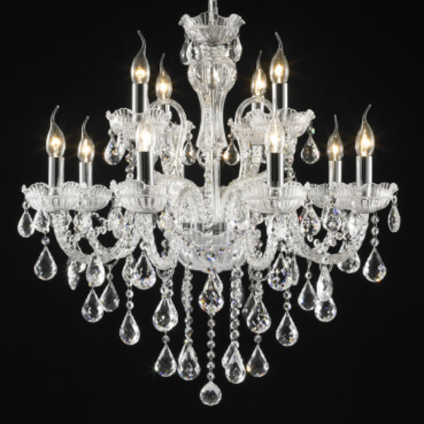 Lustre Pendente Lu-017 12 Lâmpadas 71cm Cristal Mais Luz | Leroy Merlin