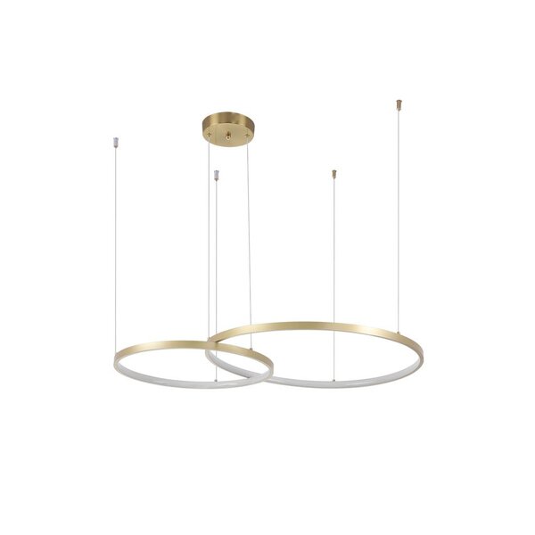 Lustre Pendente Nordecor Daire 2 Aros 2221 Bronze Led Bivolt | Leroy Merlin