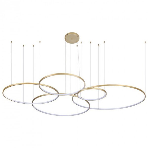 Lustre Pendente Nordecor Daire Com 5 Módulos 2527 Led Dourado Bivolt ...