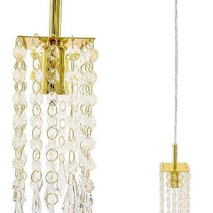 Lustre Pendente Plafon Princess Ls7501 Dourado | Leroy Merlin