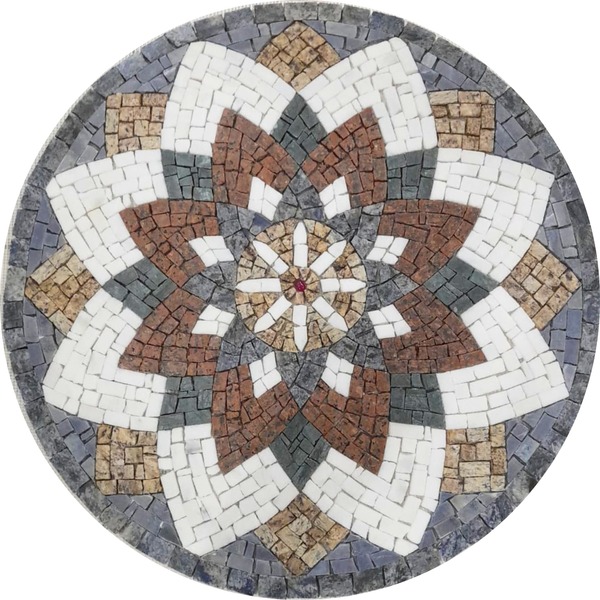 Mandala Indiana Piso Mosaico Árabe - 80cm | Leroy Merlin
