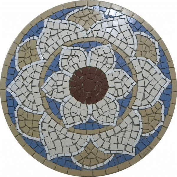 Mandala Indiana Piso Mosaico Lótus Iii Cerâmico - 150cm | Leroy Merlin