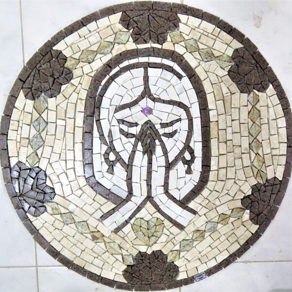 Mandala Indiana Piso Mosaico Meditação - 130cm | Leroy Merlin
