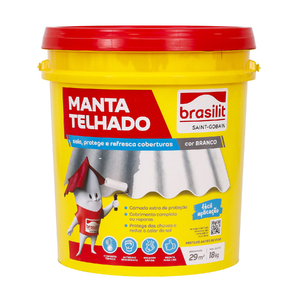 Manta Líquida Impermeabilizante Brasilit Telhado 18kg Branco | Leroy Merlin