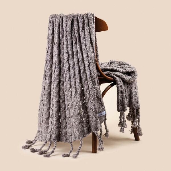 Manta Tricot Altenburg Haus Catarina Cinza | Leroy Merlin