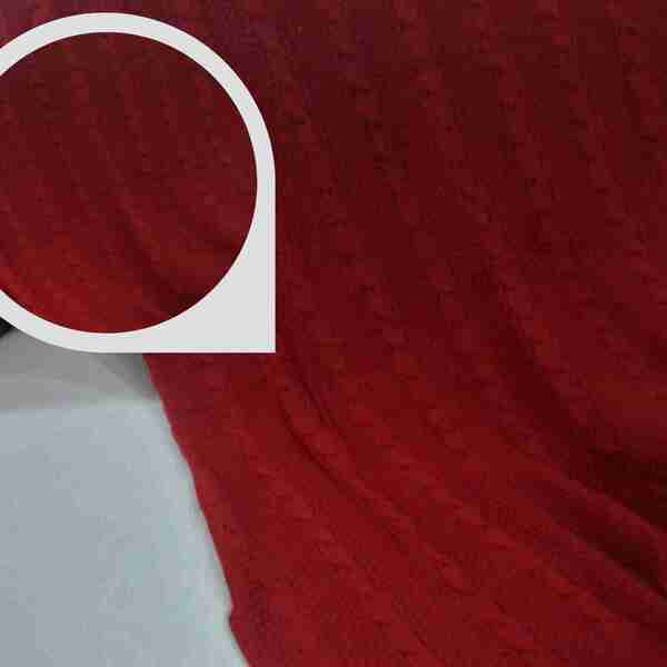 Manta Tricot Tranças Red Night Laza | Leroy Merlin