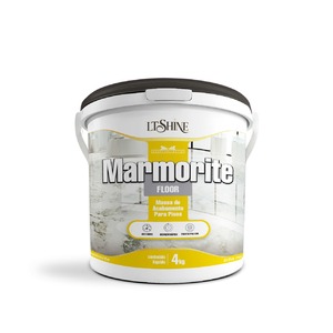 Massa De Efeito Mármore Realista Ltshiner Marmorite Piso 4kg Cor Branco ...