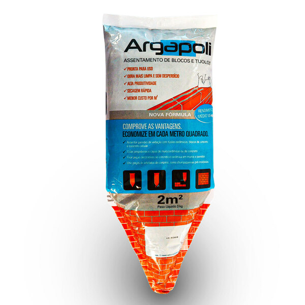 Massa Pronta Para Assentamento De Tijolos E Blocos Argapoli Argamassa ...
