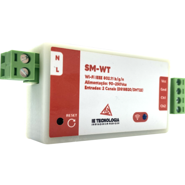 Medidor De Temperatura E Umidade Wi-fi Sm-wt - Temp Ds18b20 127v/220v ...