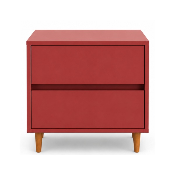 Mesa de Cabeceira 60x50x40cm MDF Pimenta com Gavetas Darabas Agardi ...