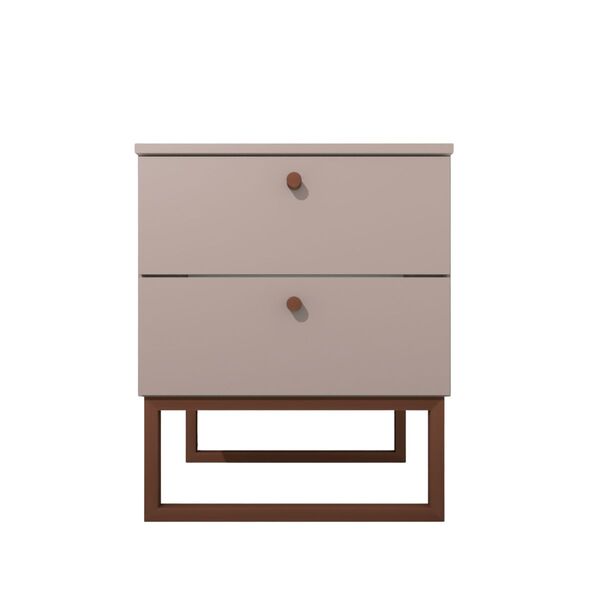 Mesa De Cabeceira Industrial Mdf Com Pés Metalon Cobre Plancasa Rosa ...