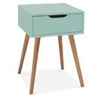 Mesa De Cabeceira Retrô Pés Palito Memphis Verde Oliva Oliva | Leroy Merlin