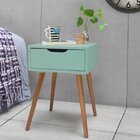 Mesa De Cabeceira Retrô Pés Palito Memphis Verde Oliva Oliva | Leroy Merlin
