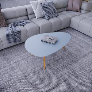 Mesa De Centro Vesta Organica 35cm 90cm X 60cm Cinza Cristal Cristal ...