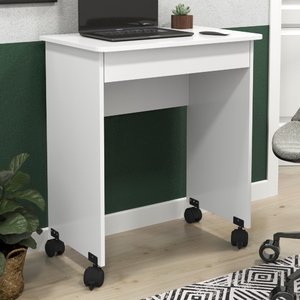 Mesa De Computador Com Rodízios Davis Branco | Leroy Merlin