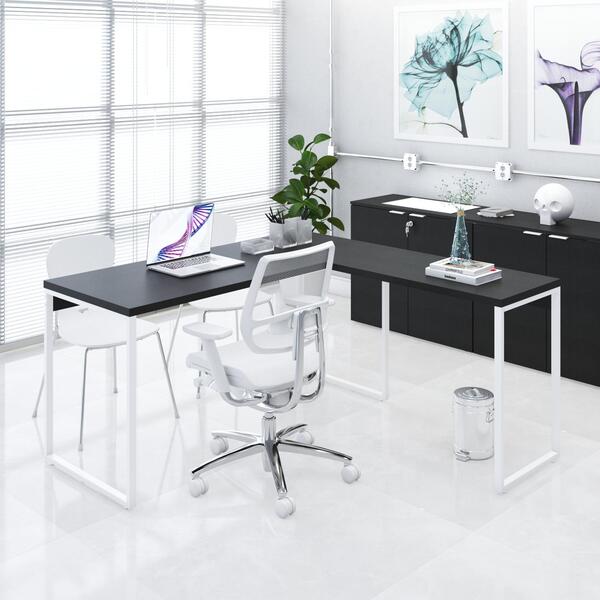 Mesa De Escritorio Em L Diretor Kuadra 150cm Est.branca | Leroy Merlin