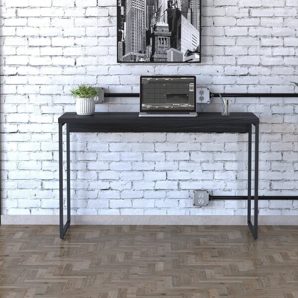 Mesa De Escritório Studio 120cm Industrial Preto E Ônix Preto / Ônix ...