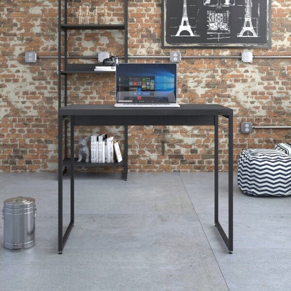 Mesa De Escritório Studio 90cm Industrial Preto E Ônix Preto / Ônix ...