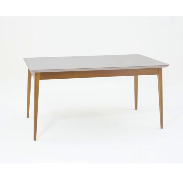 Mesa De Jantar 136x80cm Tampo Em Vidro/mdf Onix Branco/mel/off White ...