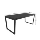 Mesa De Jantar 180x90cm Estilo Industrial Concept Cabecasa ...
