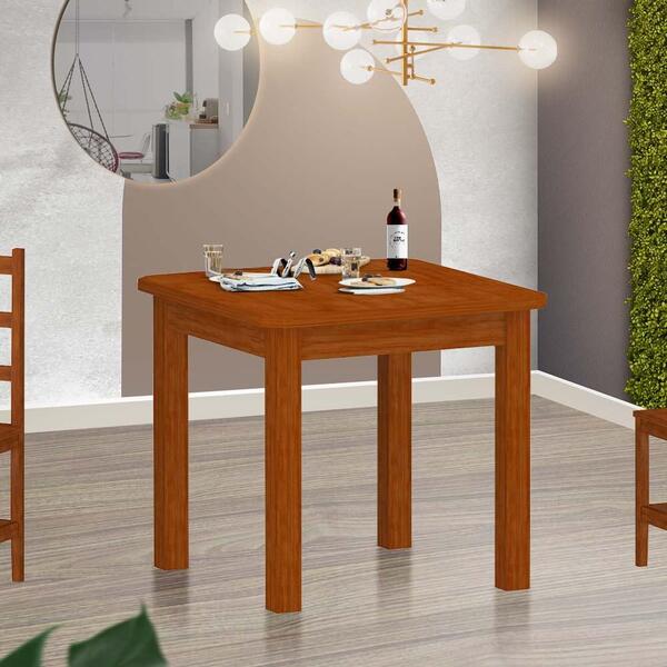 Mesa De Jantar 4 Lugares Madeira 88cm Maciça Mel Safira Nemargi | Leroy ...