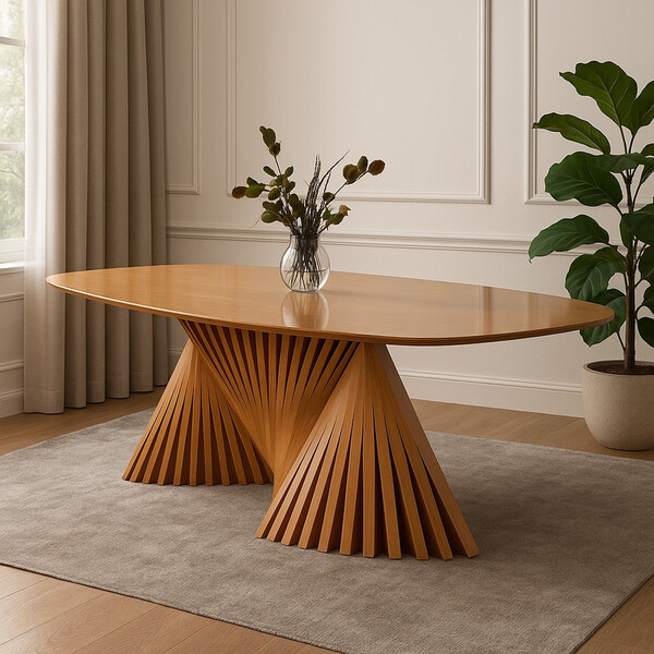 Mesa De Jantar Com Base Escultural 2,40x1,10 Opala Harmonia | Leroy Merlin