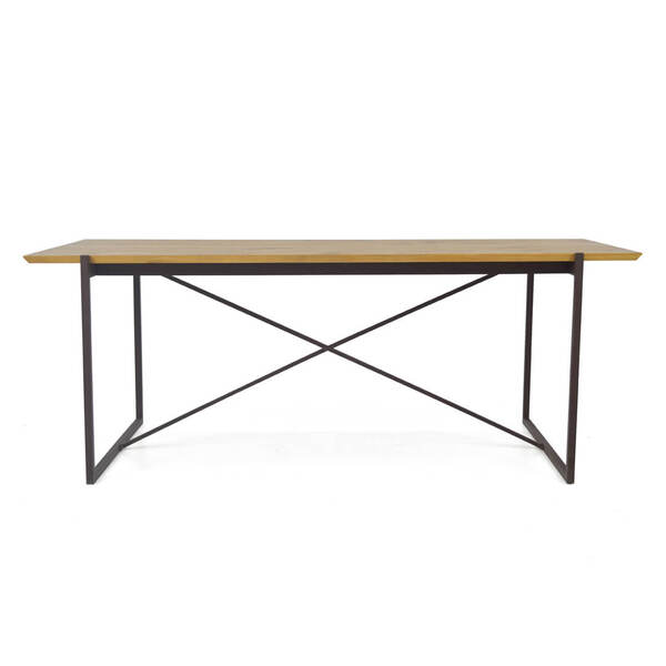 Mesa De Jantar De Madeira E Ferro Loft - Iaza Móveis | Leroy Merlin