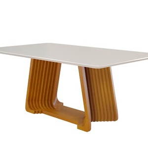 Mesa De Jantar Madeira Maciça Com Vidro Turmalina Harmonia | Leroy Merlin