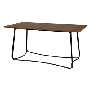 Mesa De Jantar Natura Mdf Marrom Escuro Base Aço 160cm Waw Design ...