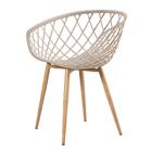Mesa De Jantar Redonda 100cm + 4 Cadeiras Clarice Nest Nude | Leroy Merlin