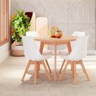 Mesa De Jantar Redonda 105cm X 75xm Ecograndis Vertice Marrom Natural ...
