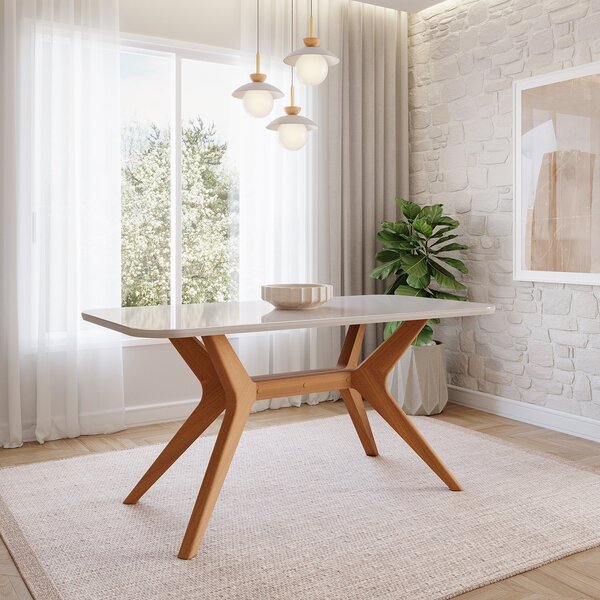 Mesa De Jantar Retangular 6 Lugares 160x80cm Salgueiro Cabecasa ...