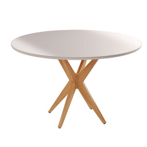 Mesa De Jantar Simpatia Redonda Tampo 108cm Pés Madeira Maciça Jcm ...