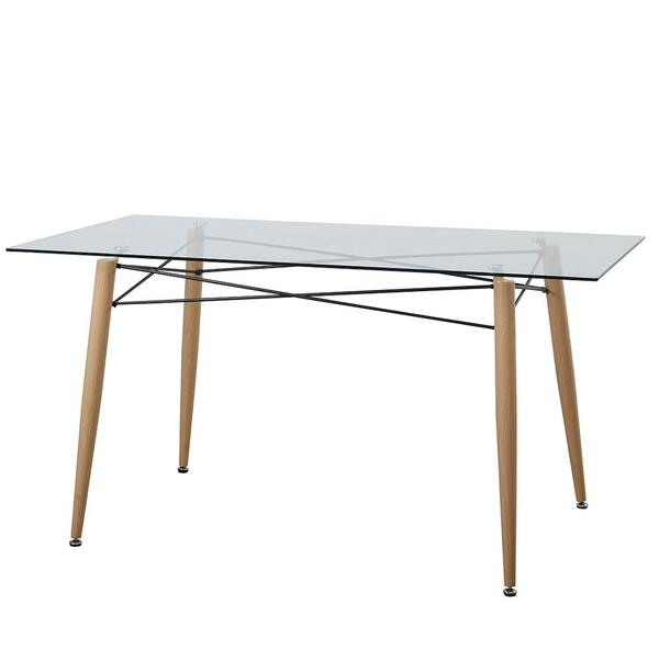 Mesa De Vidro Anm8083m Anima Office Retangular 180x90 Base Metal Preto ...