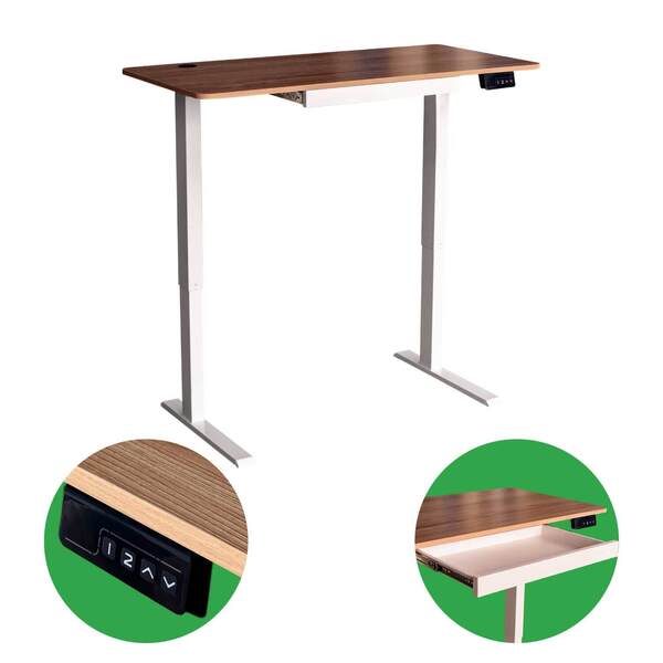 Mesa Elétrica Com Motor 1 Placa P/ Desktop Marfim/branco | Leroy Merlin