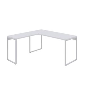 Mesa Em L Kuadra Diretor 150x150x75cm Estrutura Branca | Leroy Merlin