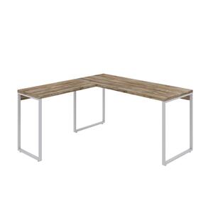 Mesa Em L Kuadra Diretor 150x150x75cm Estrutura Branca | Leroy Merlin