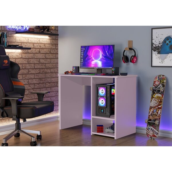 Mesa Gamer Com Prateleira Elevada Para Cpu Px Rose | Leroy Merlin