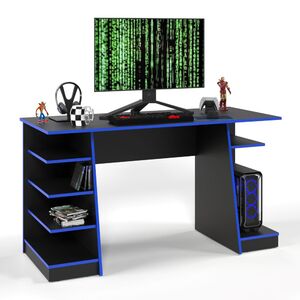 Mesa Gamer Computador Combat Bordas Coloridas - Azul | Leroy Merlin