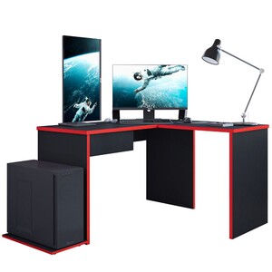 Mesa Gamer Em L Para Computador Drx8000 Preto/vermelho - Móveis Leão ...